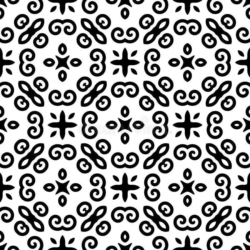Vector Black and White Vintage Floral Design Stock Vector ...