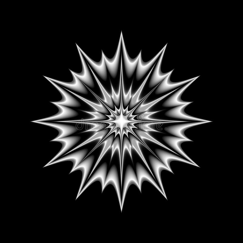 Vector, Black and White Portal. Mandala Isolated, Abstraction Stock ...