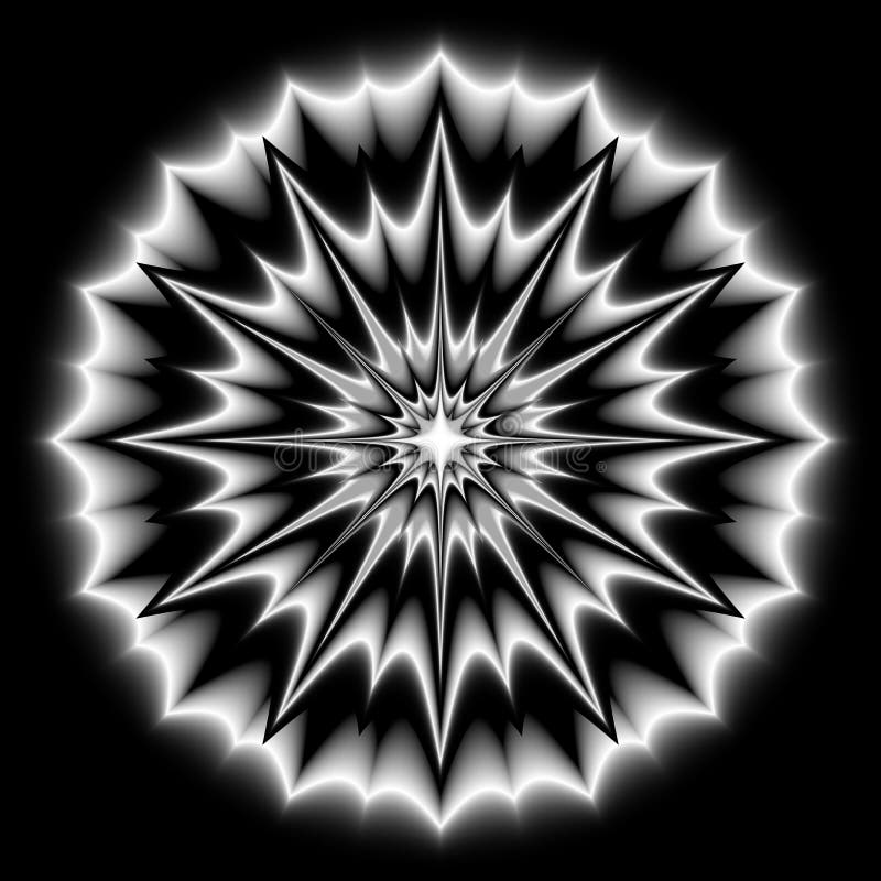Vector, Black and White Portal. Mandala Isolated, Abstraction Stock ...