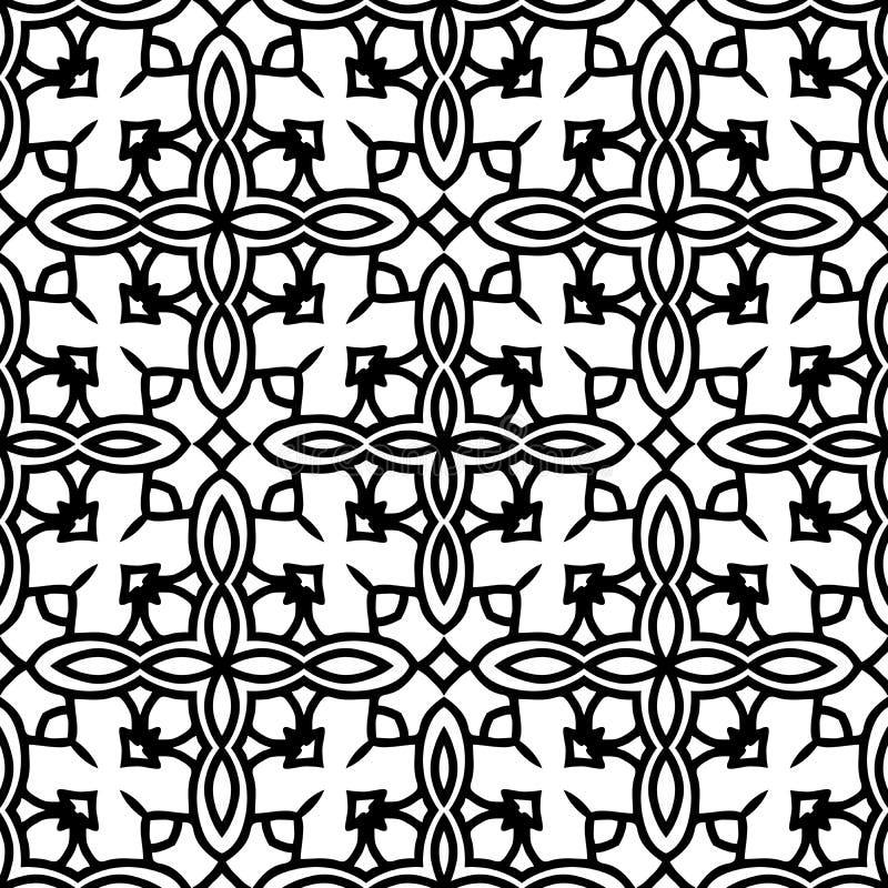 Vector Black White Repeat Designs Stock Vector - Illustration of ...