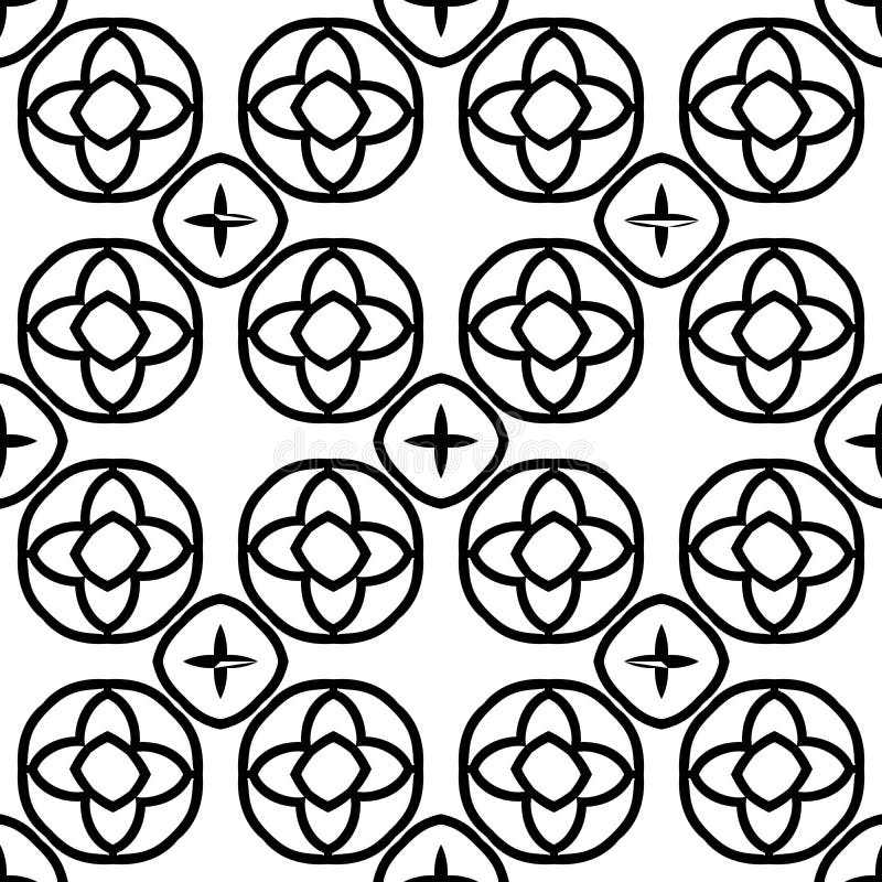 Vector Black White Repeat Designs Stock Vector - Illustration of ...
