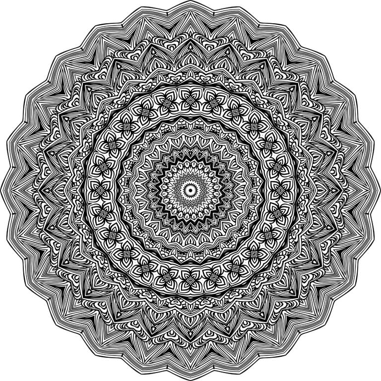 Vector Black and White Rounded Pattern Background, Vector Illustration ...