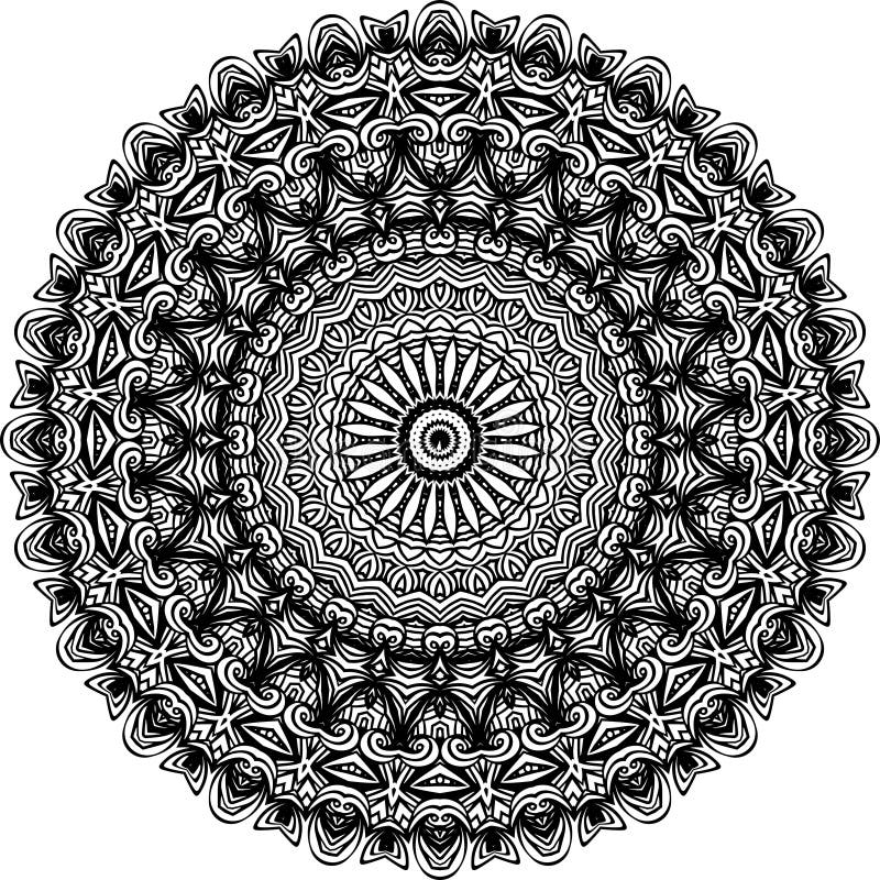 Vector Black and White Rounded Pattern Background, Vector Illustration ...