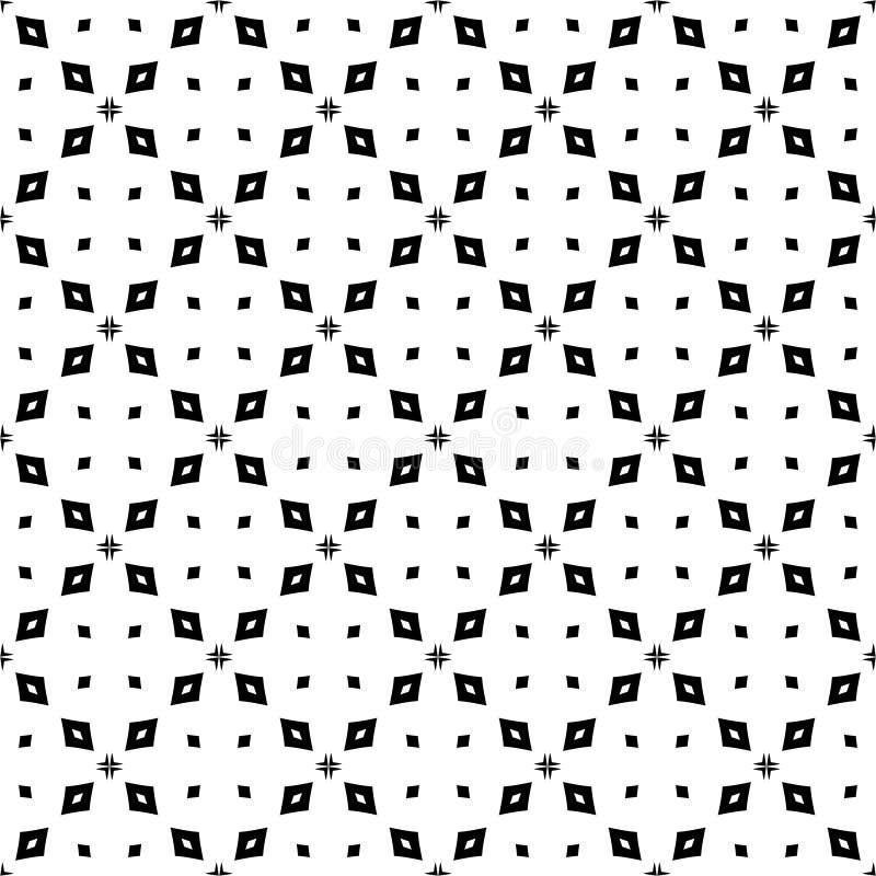 Vector Black and White Seamless Octagon and Rhombus Pattern, Simple ...