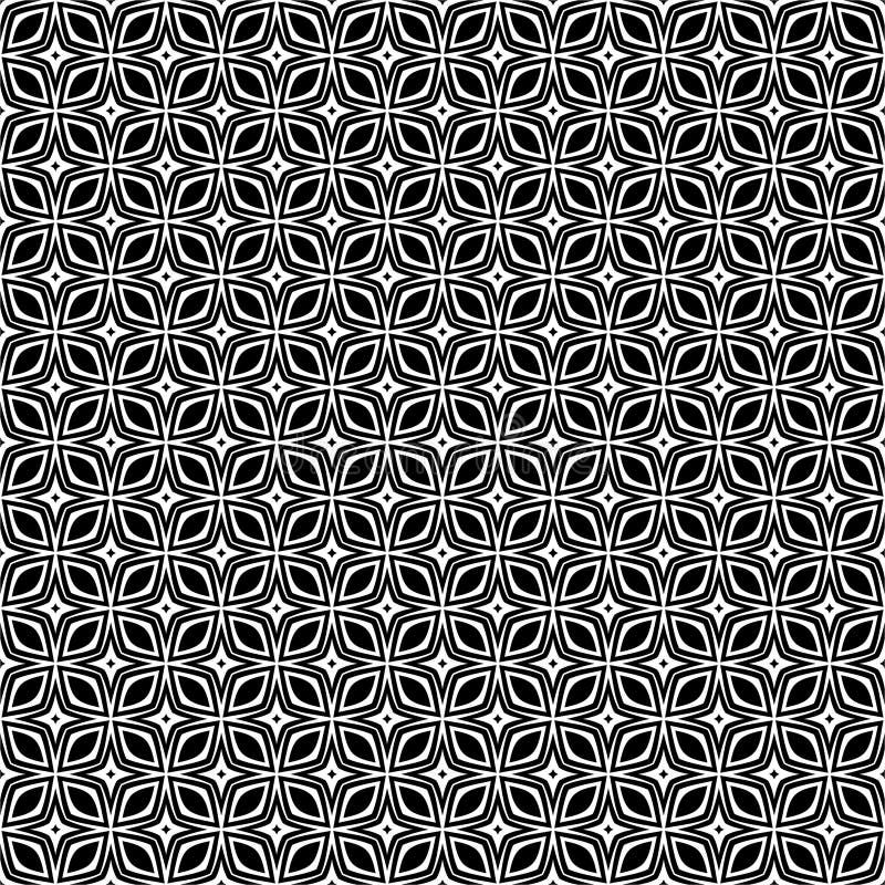 Vector Black and White Seamless Octagon and Rhombus Pattern, Simple ...