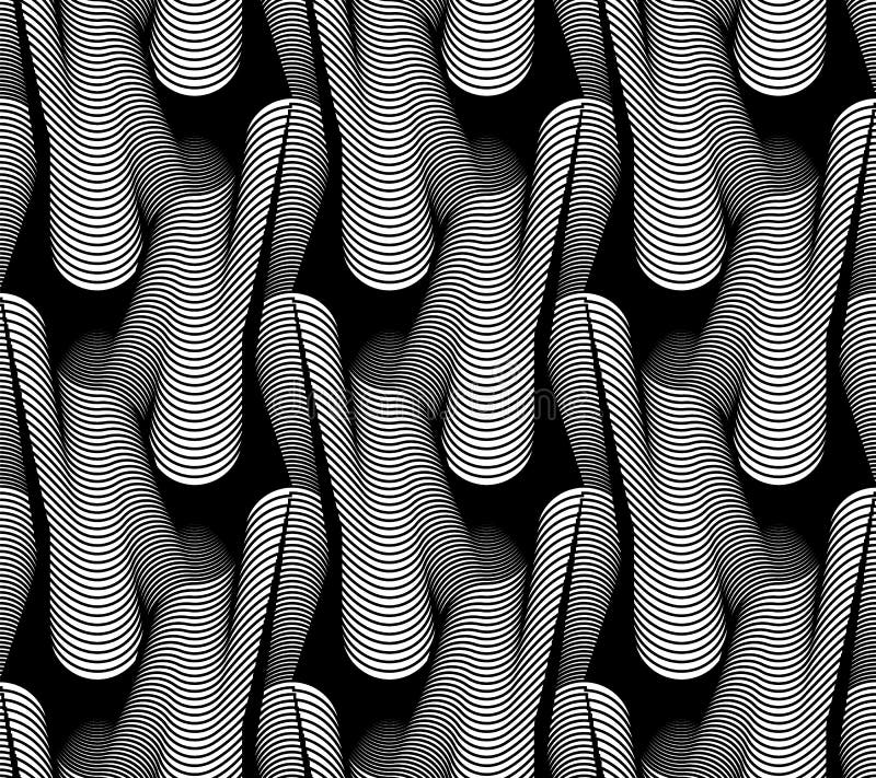 Moire Texture Vector. Vector Warped Lines Background. Moire Effect ...