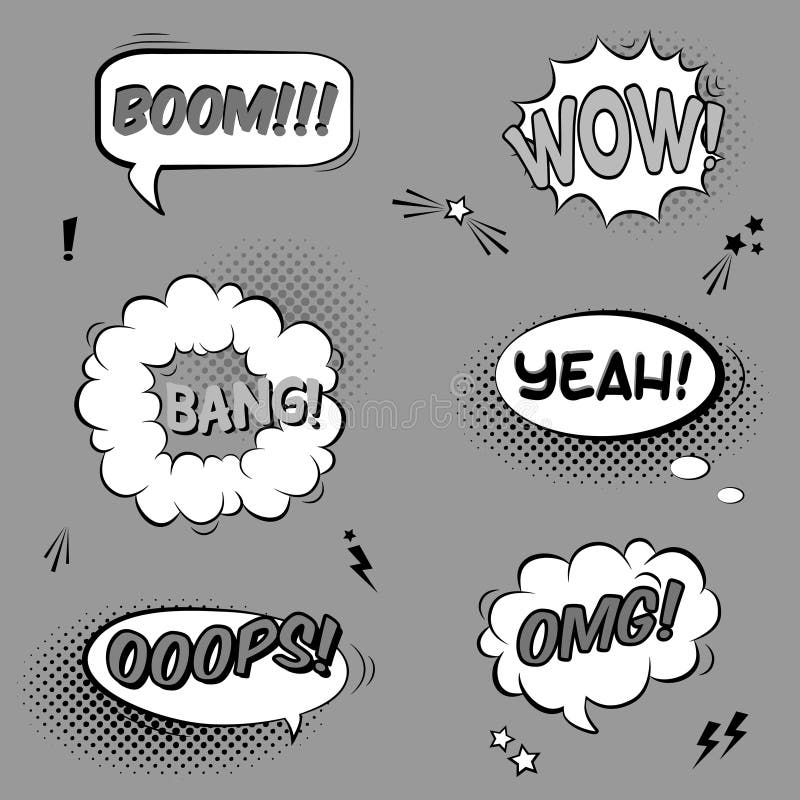 Comic Superhero Sound Effects Stock Illustrations – 323 Comic Superhero ...