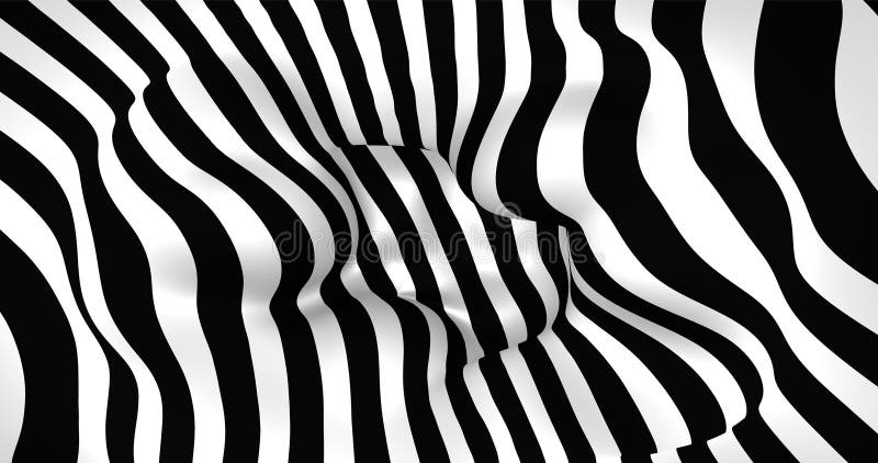Vector Black and White Striped Pattern that Creates a 3D Optical ...