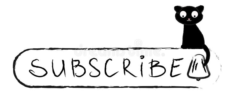Vector Black and White Subscription Button Stock Vector - Illustration ...