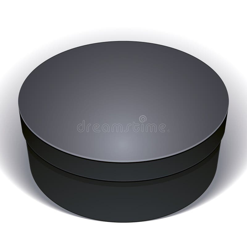 Vector Blank Black Round Box on White Stock Vector - Illustration of ...