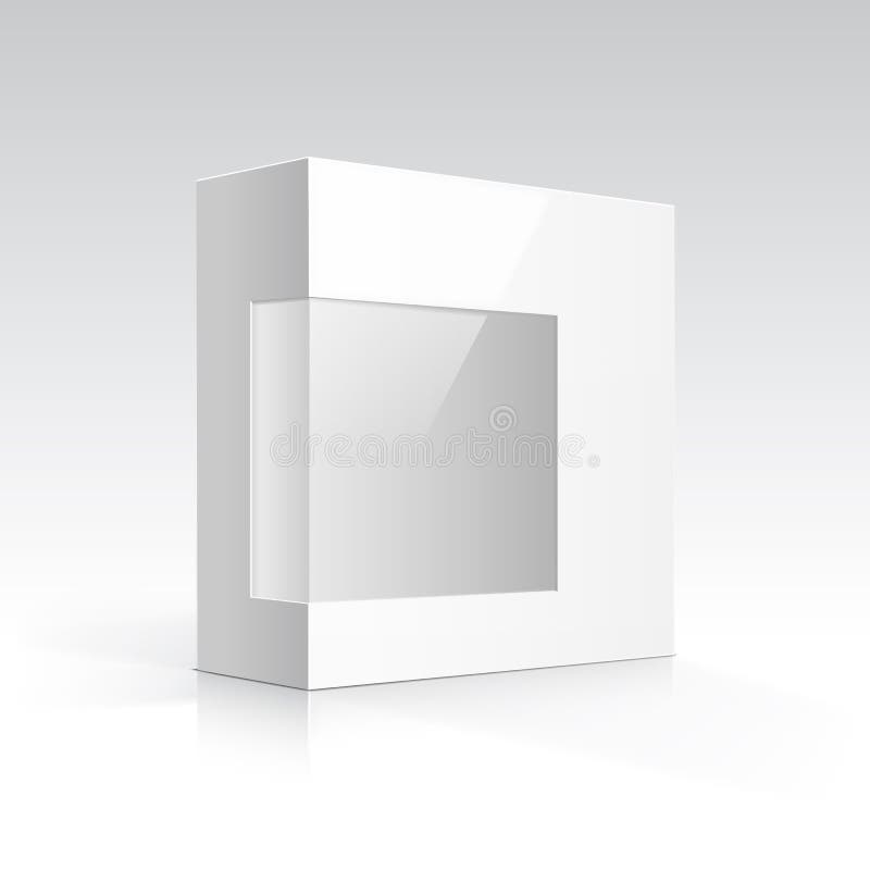 Vector Blank Box with Transparent Window Stock Illustration ...