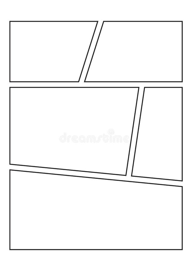 Vector Blank Comic Book Storyboard Stock Vector - Illustration of ...
