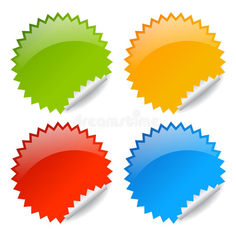 Vector Advertising Labels with Paperclip Stock Vector - Illustration of ...