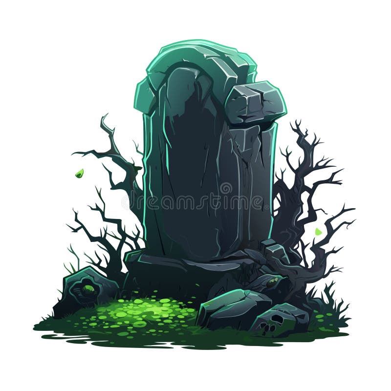 Animated Blank Tombstones Tombstone Cartoon Stock Illustrations