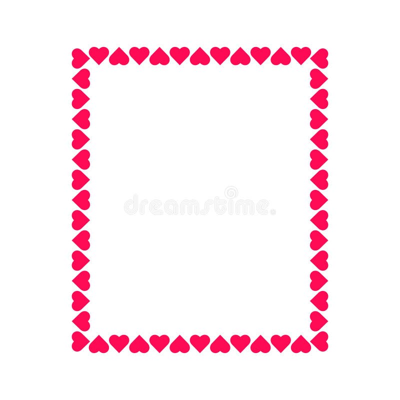 Vector Blank Heart Frame Wallpaper. Valentine Frame Heart Symbol Vector ...