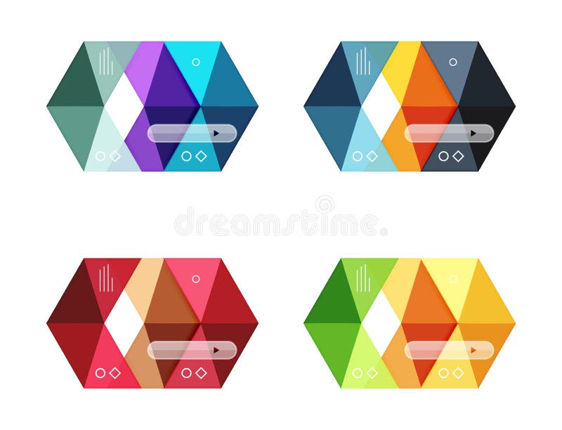 Vector Set of Blank Geometric Infographic Web Boxes Stock Vector ...
