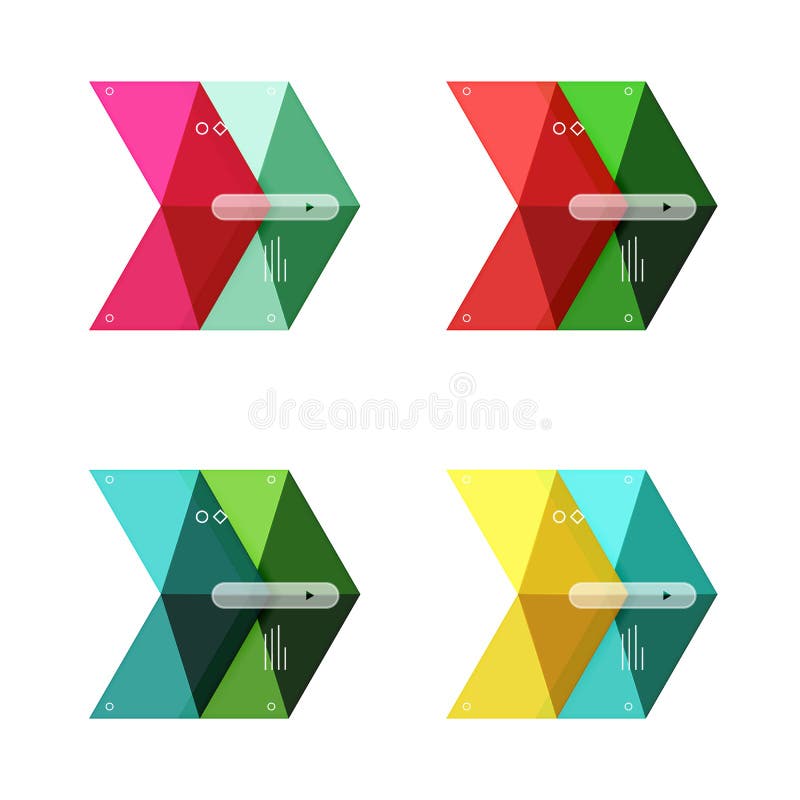 Vector Blank Infographic Arrow Templates Stock Vector - Illustration of ...
