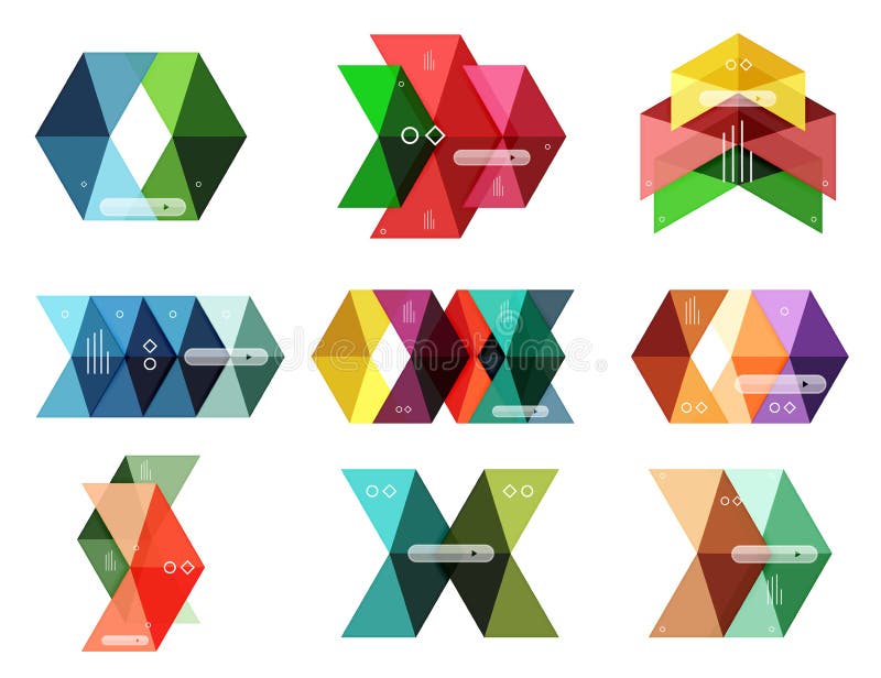 Vector Blank Infographic Arrow Templates Stock Vector - Illustration of ...