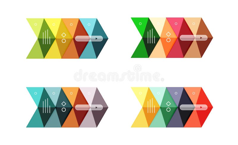 Vector Blank Infographic Arrow Templates Stock Vector - Illustration of ...