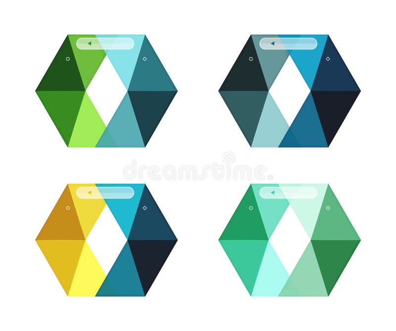 Vector Set of Blank Geometric Infographic Web Boxes Stock Vector ...