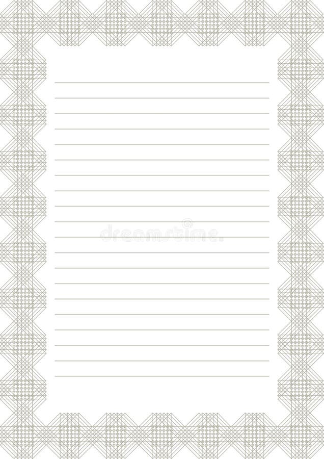 Vector Blank for Letter, Card or Charter. White Paper Form with Grey ...