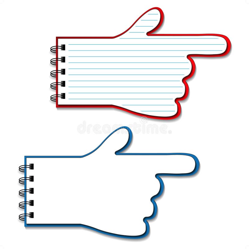 Vector Pointers of Hand - Navigation Template Stock Vector ...