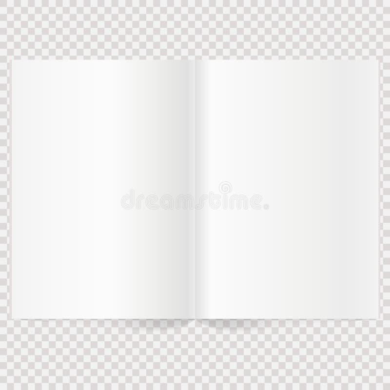 Vector Blank Magazine Spread. Book Spread with Blank White Pages Stock ...
