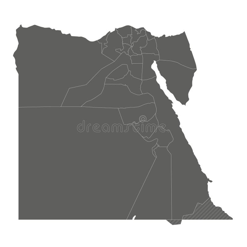 Political Simple Map Of As Ismailiyah Ismailia