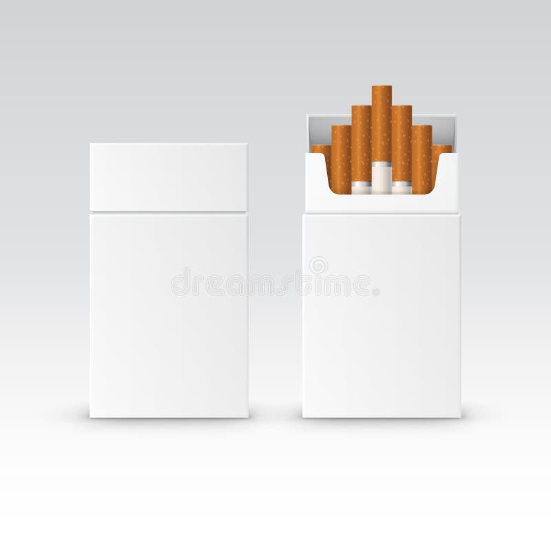 Empty blank cigarette pack stock vector. Illustration of cigarette ...