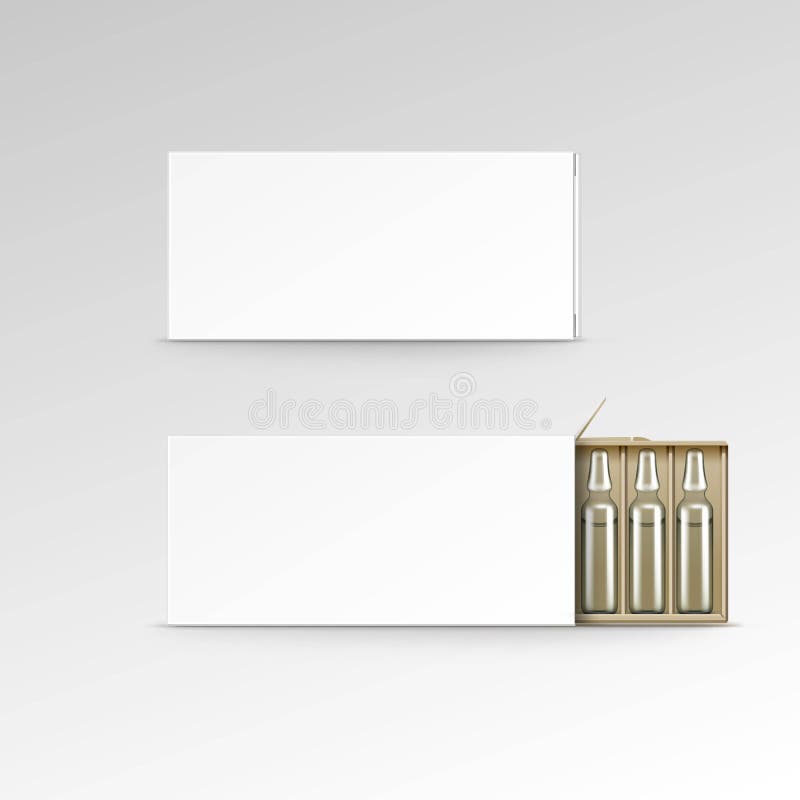 Vector Blank Packaging Box for Ampoules Isolated Stock Vector ...