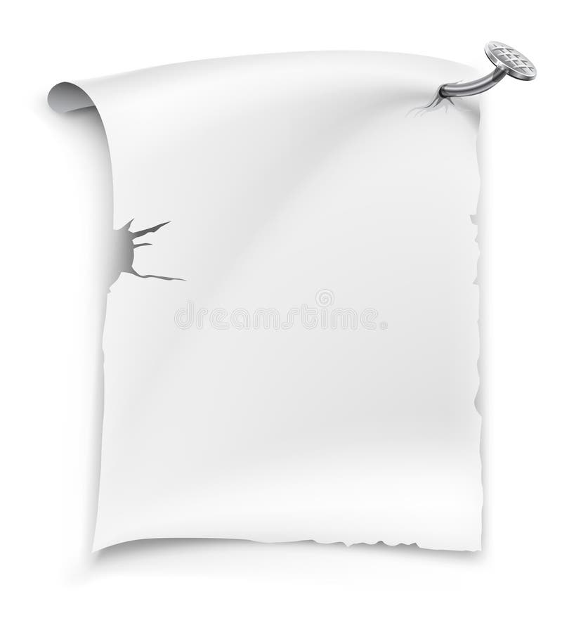 Paper Sheet Document Note Holder. Empty Vector Page Isolated A4 ...