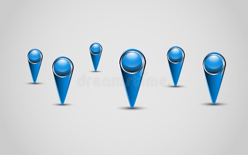 Vector Blank Pin Circle Sign Template Stock Vector - Illustration of ...