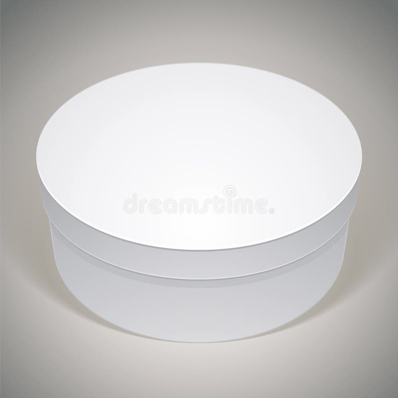 Round box vector template stock vector. Illustration of closed - 36912795