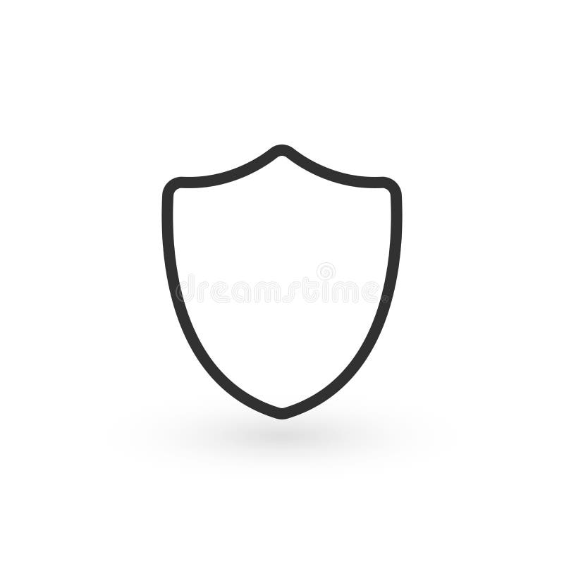 Vector Blank Shield Icon. Shield Symbol for Your Web Site Design, Logo ...