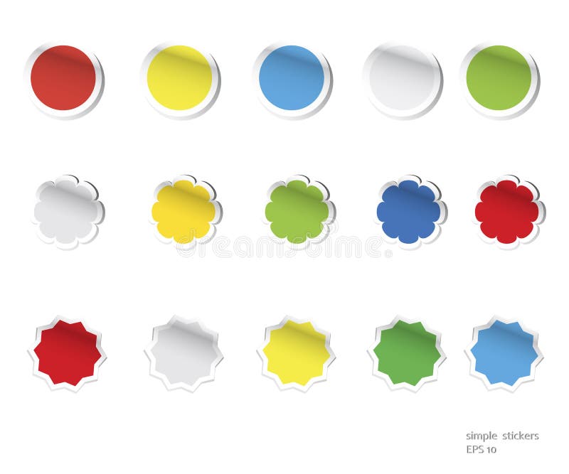 Vector blank stickers stock vector. Illustration of colorful - 35199965