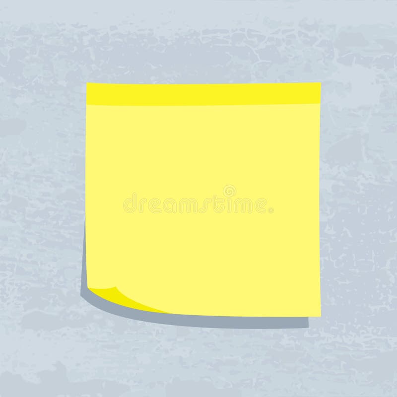 Sticky Note Empty Copyspace Stock Vector - Illustration of blank, sign ...