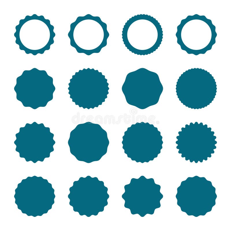 Wavy Edge Circle Vector Stock Illustrations – 417 Wavy Edge Circle ...