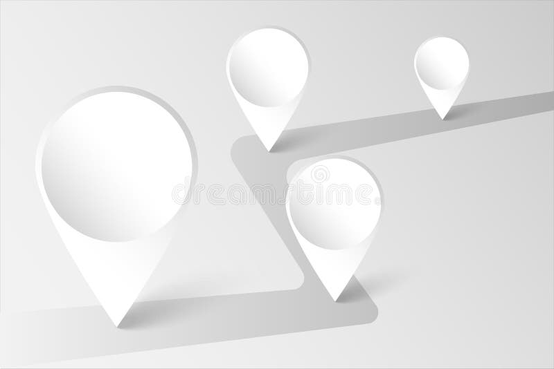 Vector Blank White Map Label Stock Vector - Illustration of locator ...