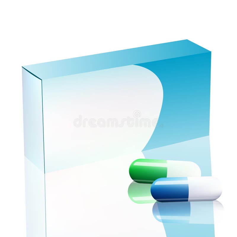 Vector Blank White Package Box for Blister of Pills Isolated on ...