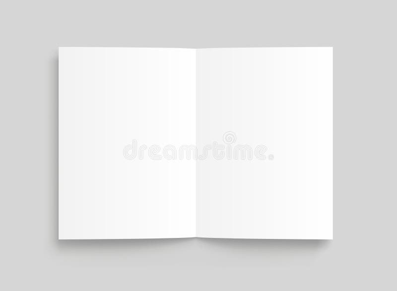 Vector Blank White Paper Opened. Front View Stock Vector - Illustration ...