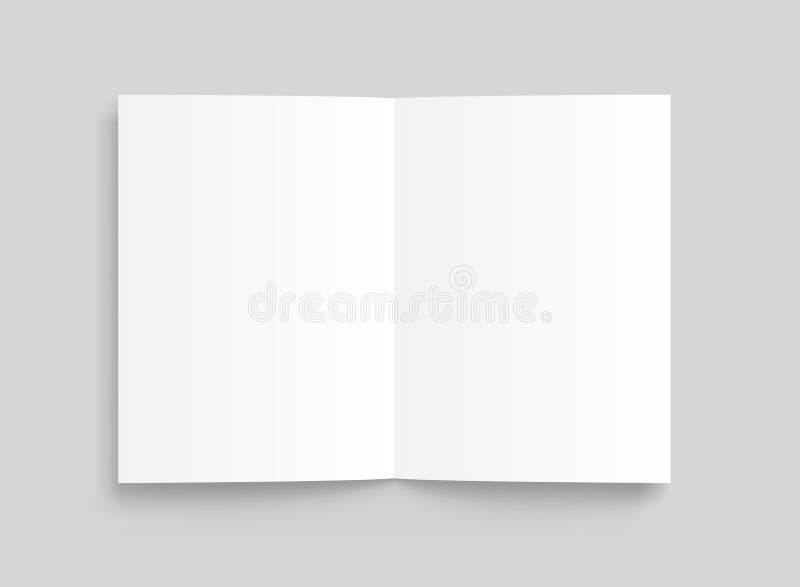 Vector Blank White Paper Opened. Front View Stock Vector - Illustration ...