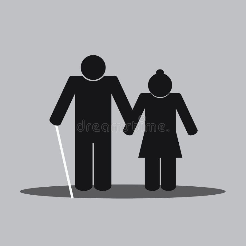 Blind man symbol stock vector. Illustration of disability - 51290894
