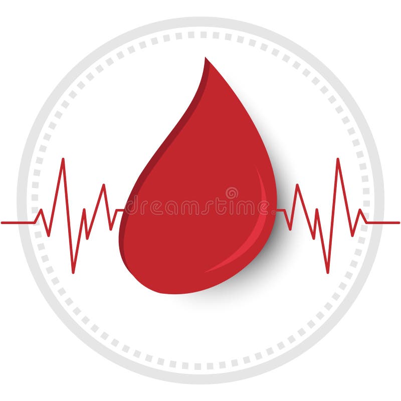 Vector of Blood and Heart Wave Stock Vector - Illustration of hospital ...