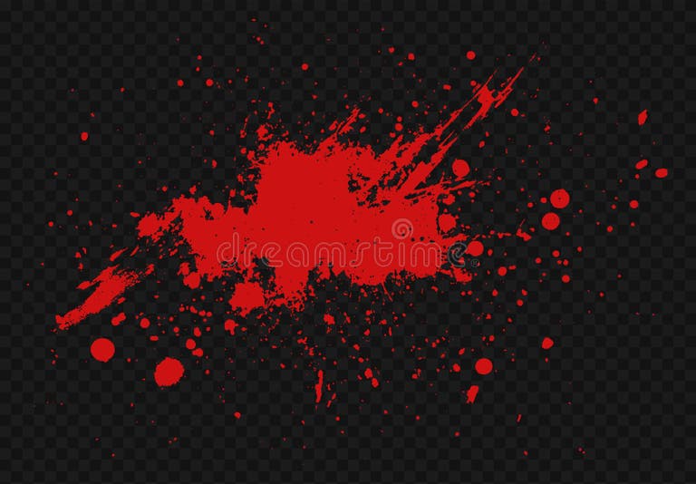 Vector Blood Splatter Texture with Red Ink Drops and Splashes on a ...