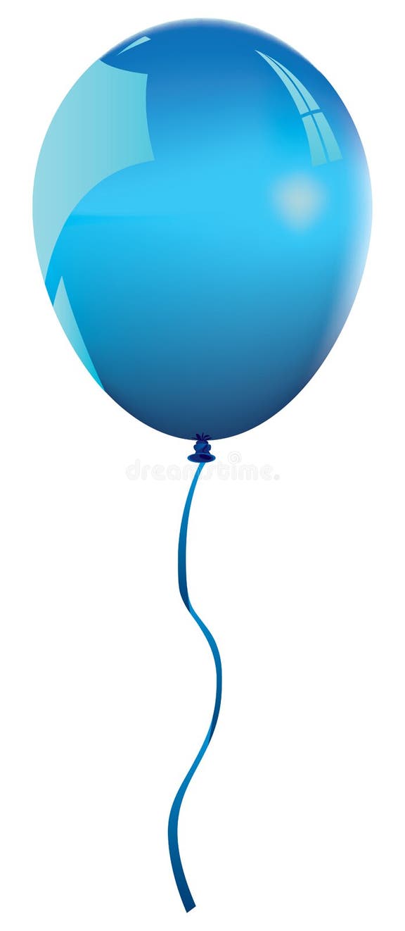 Vector blue balloon stock vector. Illustration of happiness - 12113939