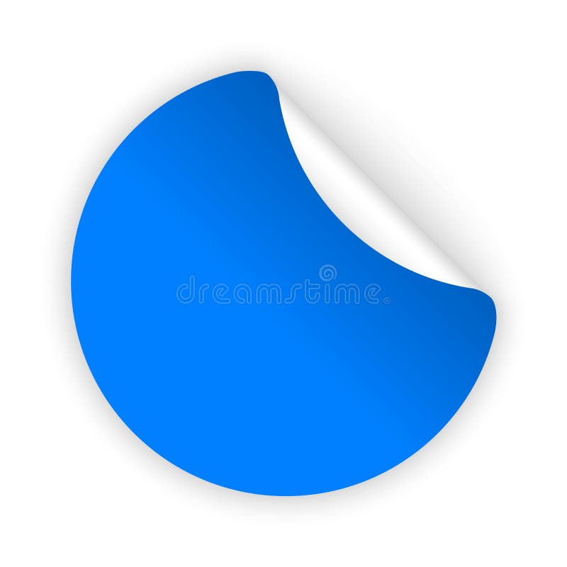 Vector Blue Blank Bent Sticker Stock Vector - Illustration of ...