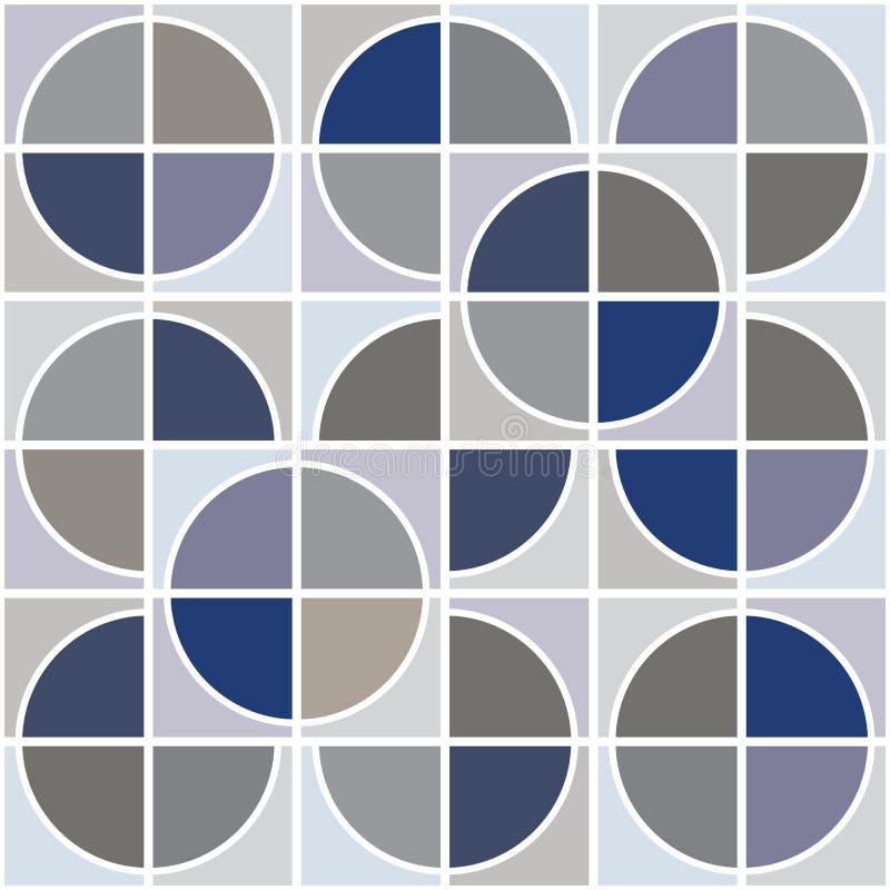 Vector Blue Brown Beige Gray Purple Circles Seamless Repeat Pattern ...