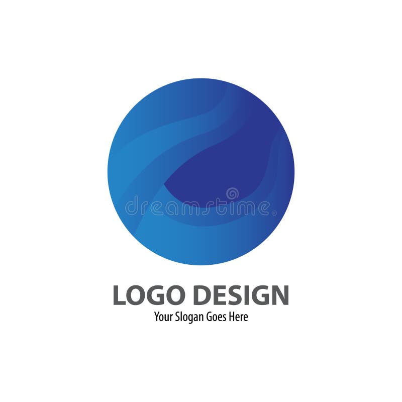 Vector Blue Circle Logo Design, Simple And Creative, Ready To Use ...