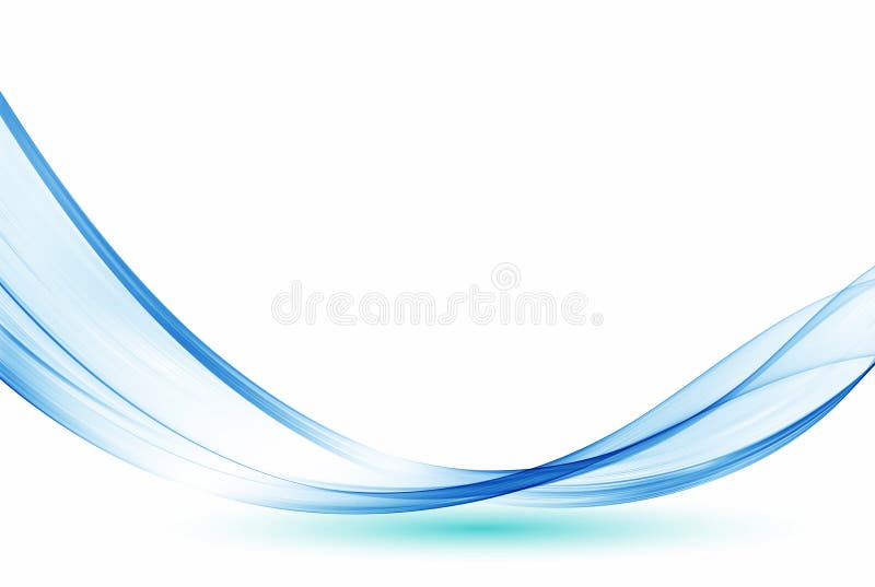 Blue Color Wavy Lines, Abstract Wave Design Element. Stock Vector ...