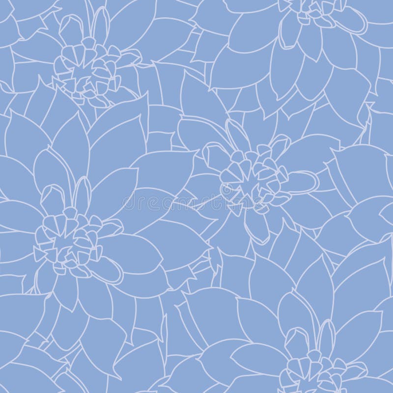 Vector Blue Dahlia Floral Texture Seamless Repeat Pattern Stock Vector ...